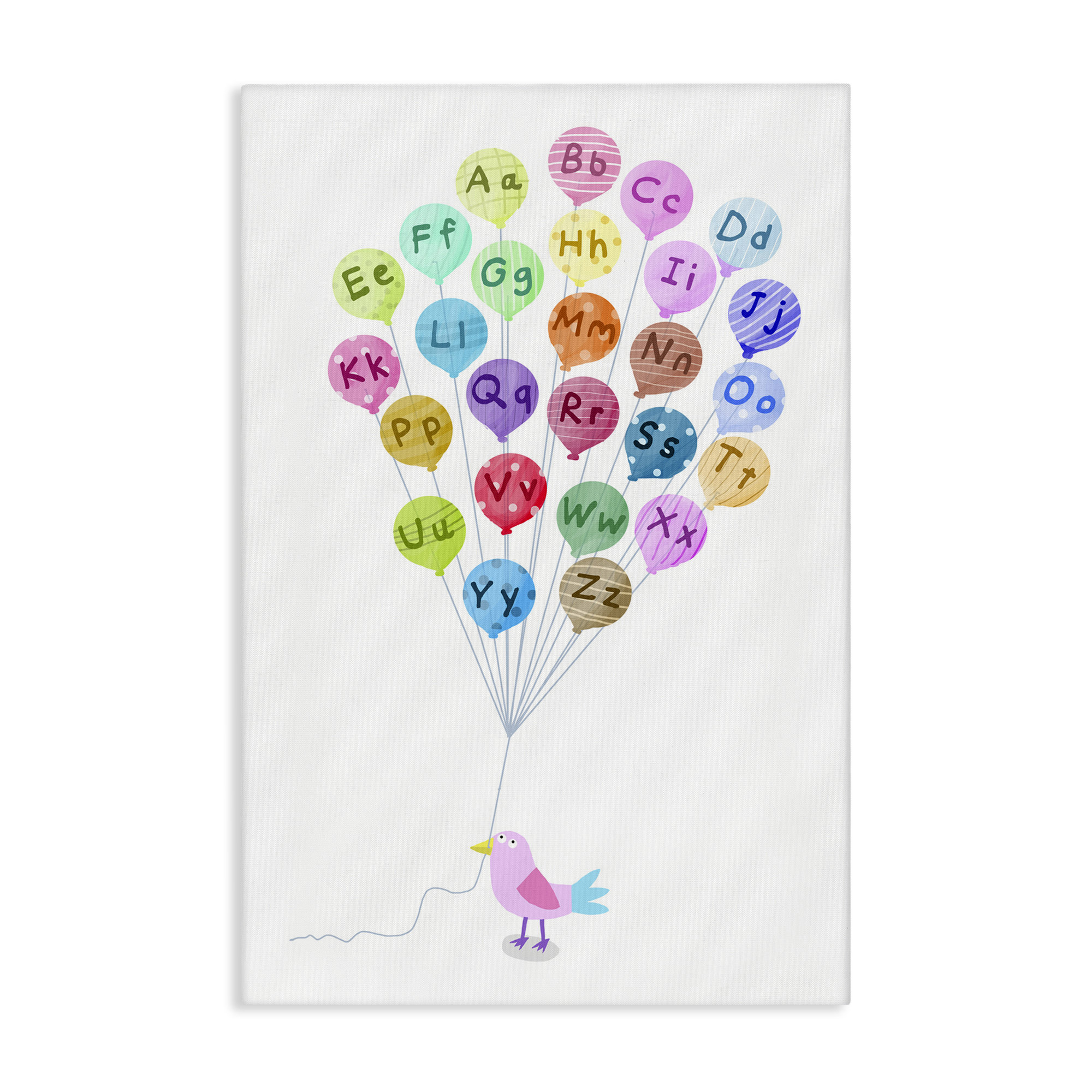 Winston Porter Bird & Alphabet Balloons Canvas Wall Art by Carla Daly ...