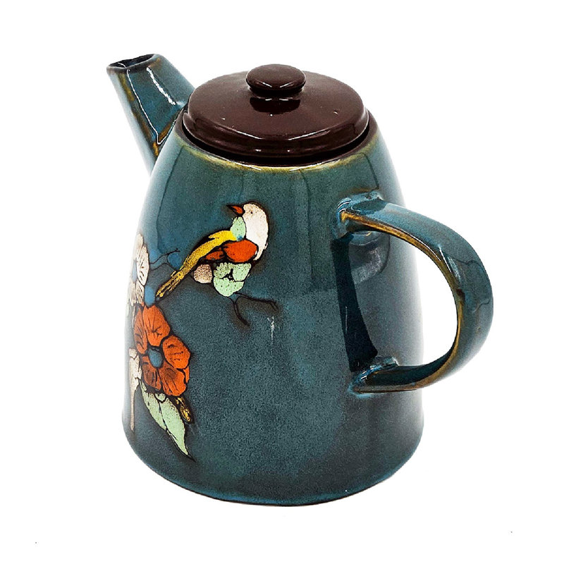 Winston Porter Exotic Melodies Teapots - Set of 2 - Blue/Brown | Wayfair