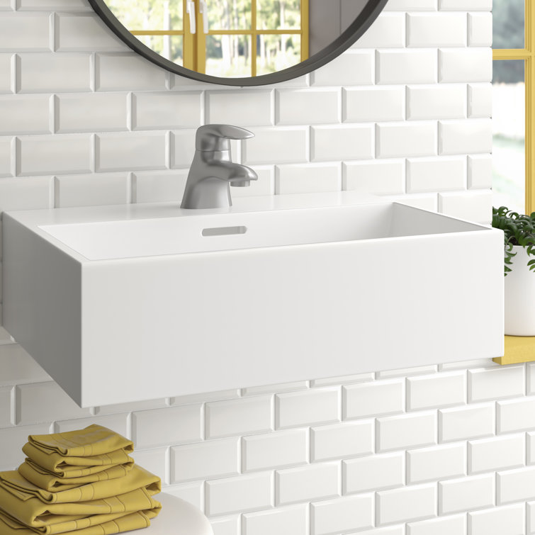 Zipcode Design Sarai 515mm L x 385mm W White Ceramic Rectangular Sink ...