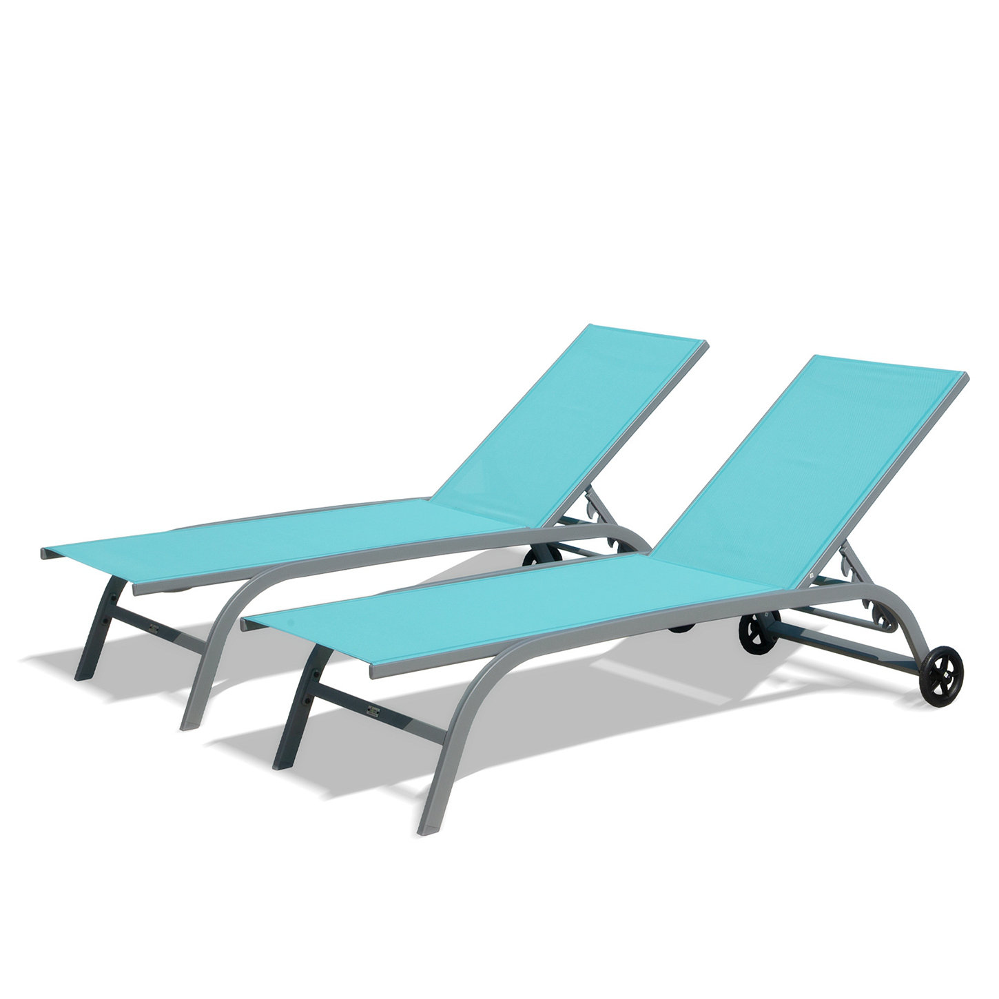 Latitude Run® Timisha Outdoor Aluminium Chaise Lounge Set with Table ...