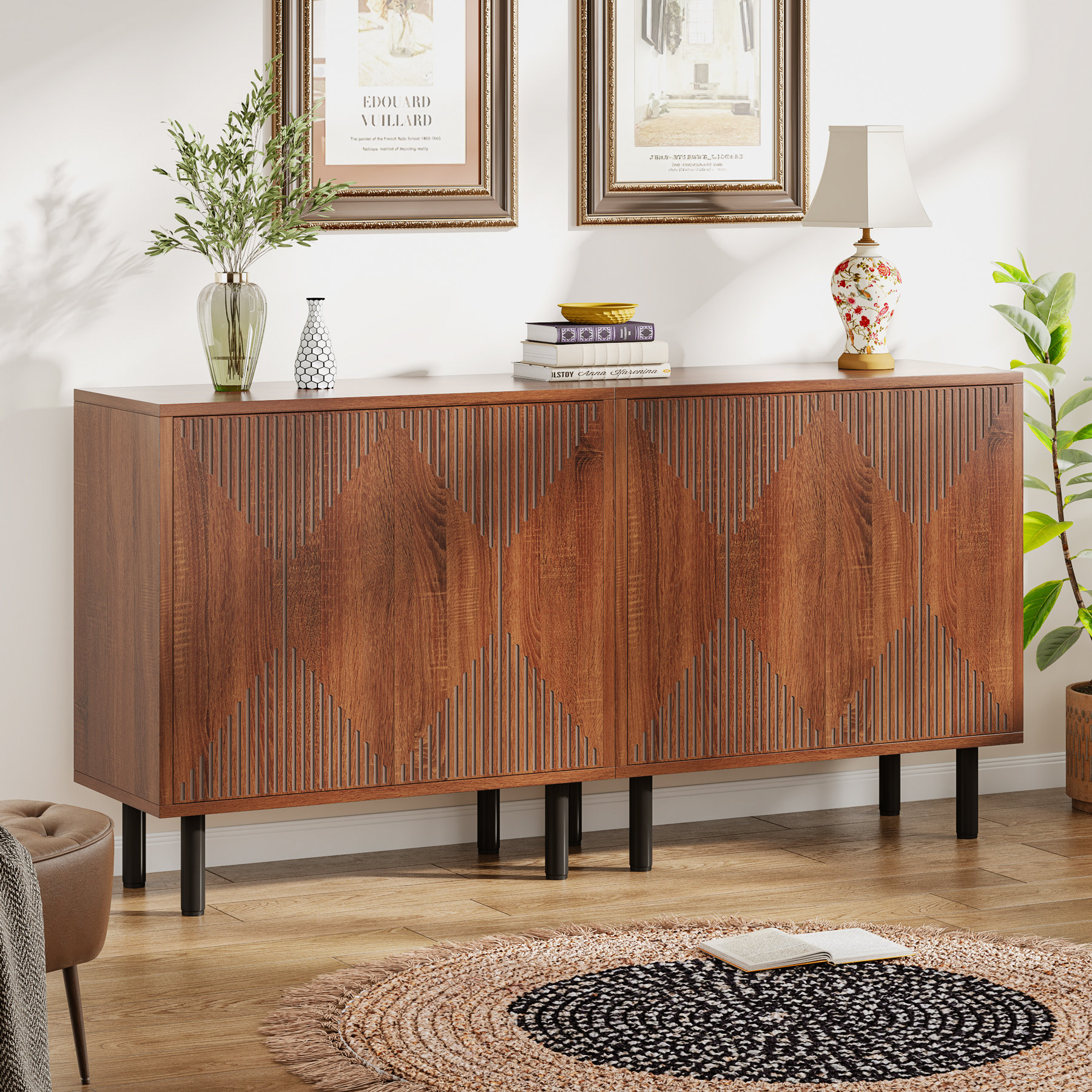 Latitude Run® Modern Accent Cabinet, Living Room Storage Cabinet ...