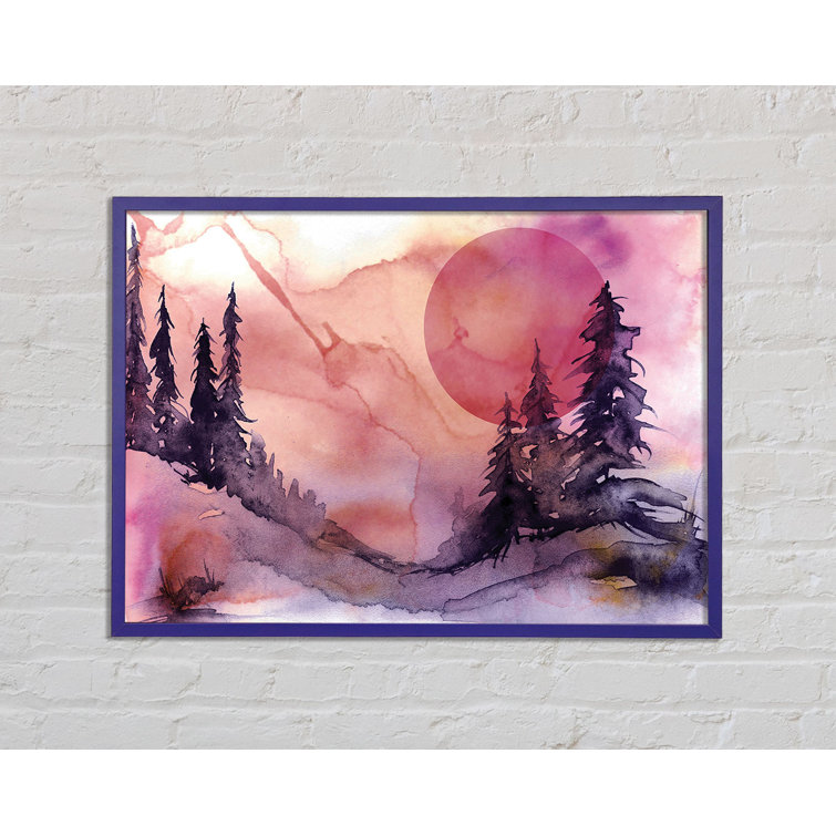 Union Rustic Pink Winter Sun - Single Picture Frame Art Prints ...