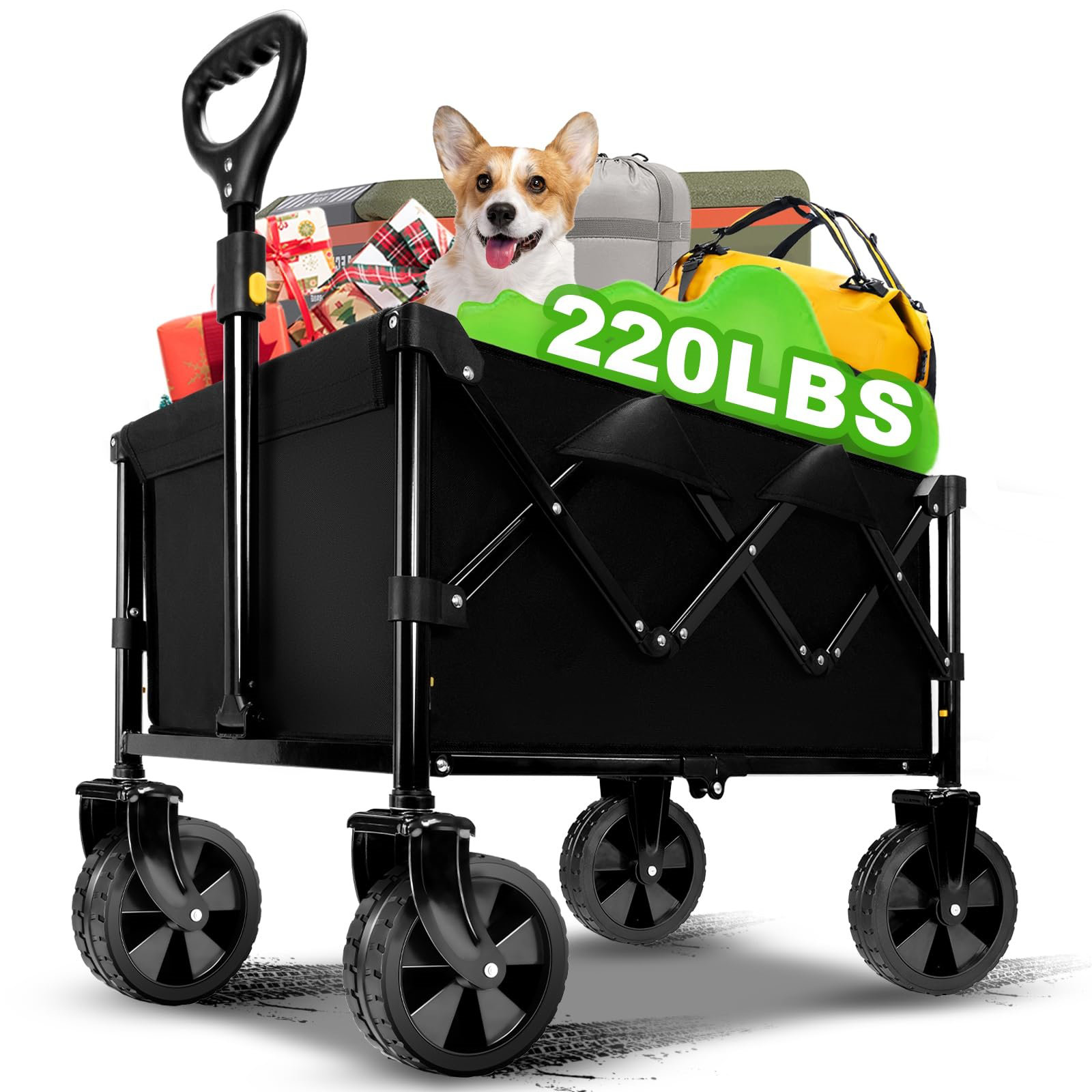 UNIVERSAL WINDOW SOLUTIONS Foldable Four-Wheeled Cart With Wheels ...