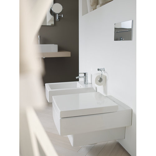 Duravit Vero Dual-Flush Square/Rectangular Wall-Mount Toilet with ...