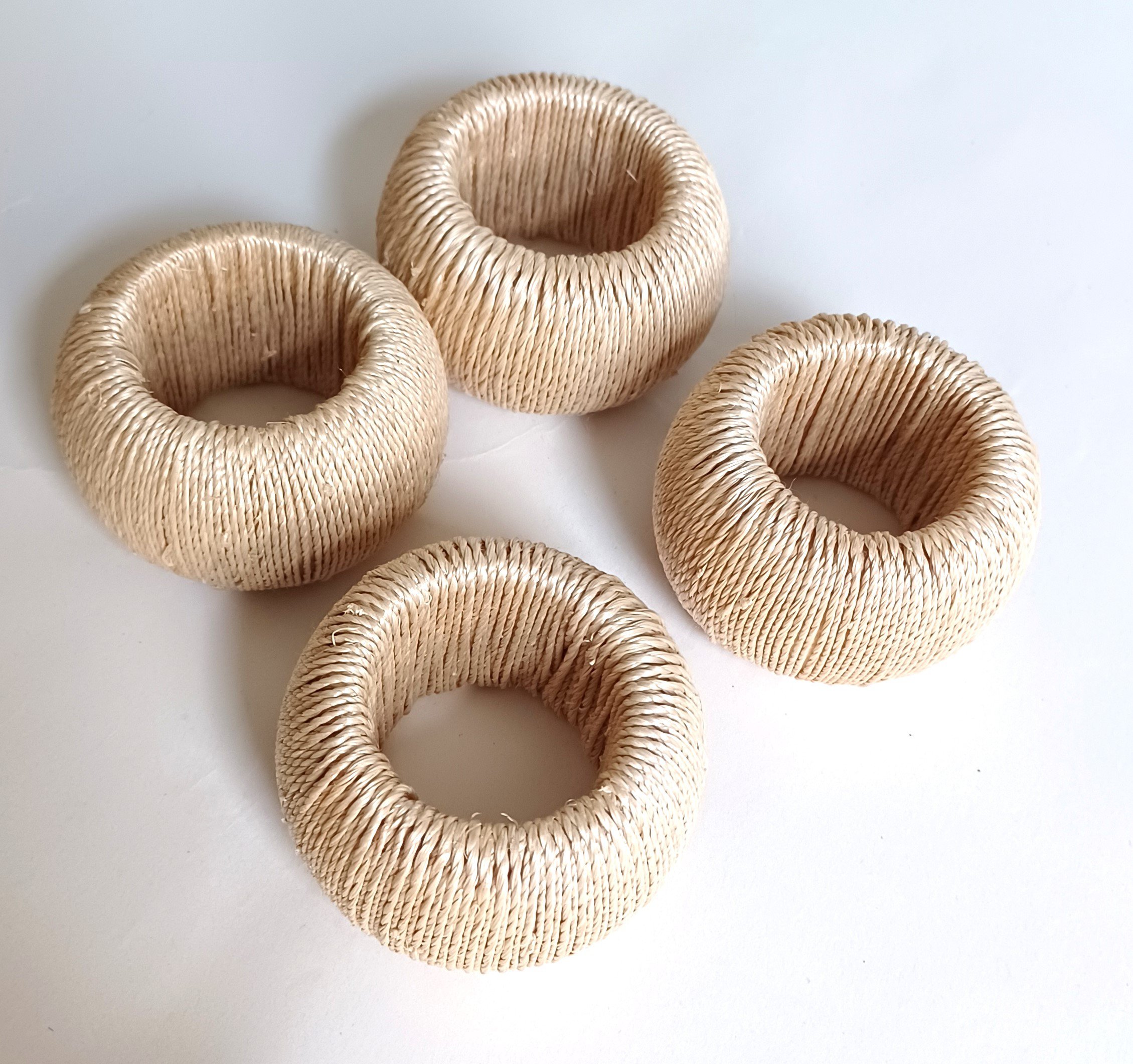 Desti Design Abaca Twine Set Of 4 Napkin Rings | Wayfair