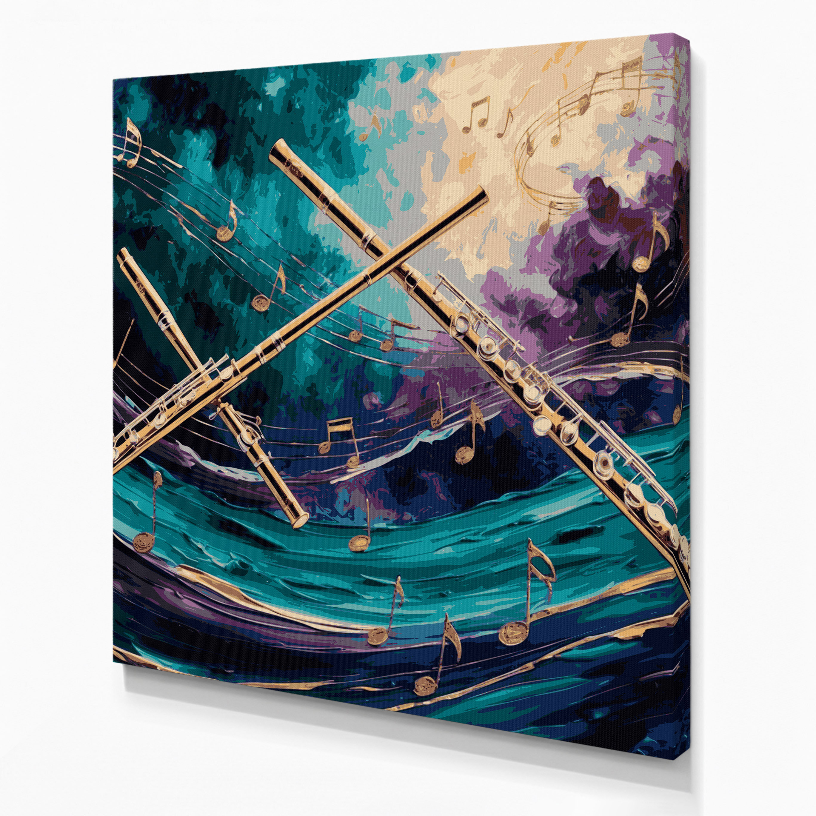 Latitude Run® Music Pan Flute Grey Canvas Wall Art - Wayfair Canada