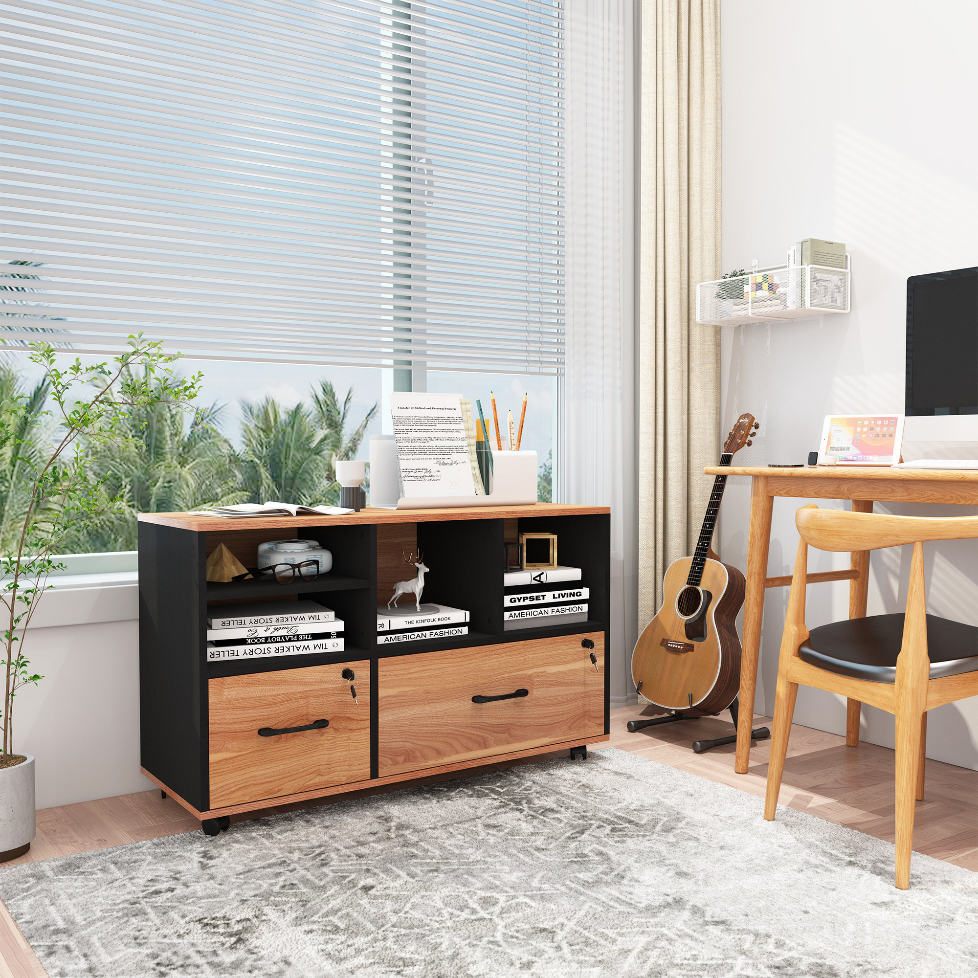 17 Stories Merih 2-Drawer Mobile Lateral Filing Cabinet & Reviews | Wayfair