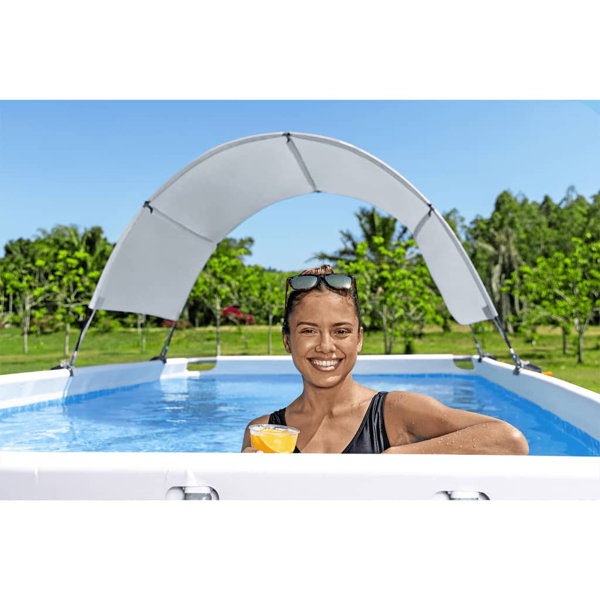 vidaXL Bestway Above Ground Pool Canopy White | Wayfair.co.uk