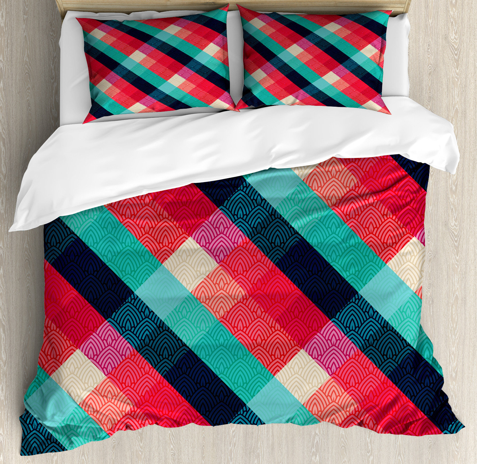 Ambesonne Irish Duvet Cover Set, Celtic Colorful, Calking, Multicolor ...