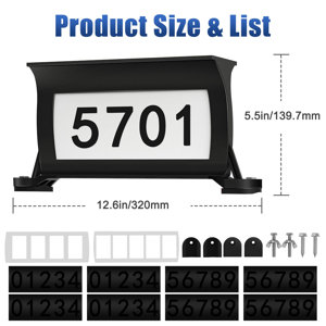 MARLIN MANUFACTURING COMPANY, INCORPORATED Solar Backlit Address Sign ...