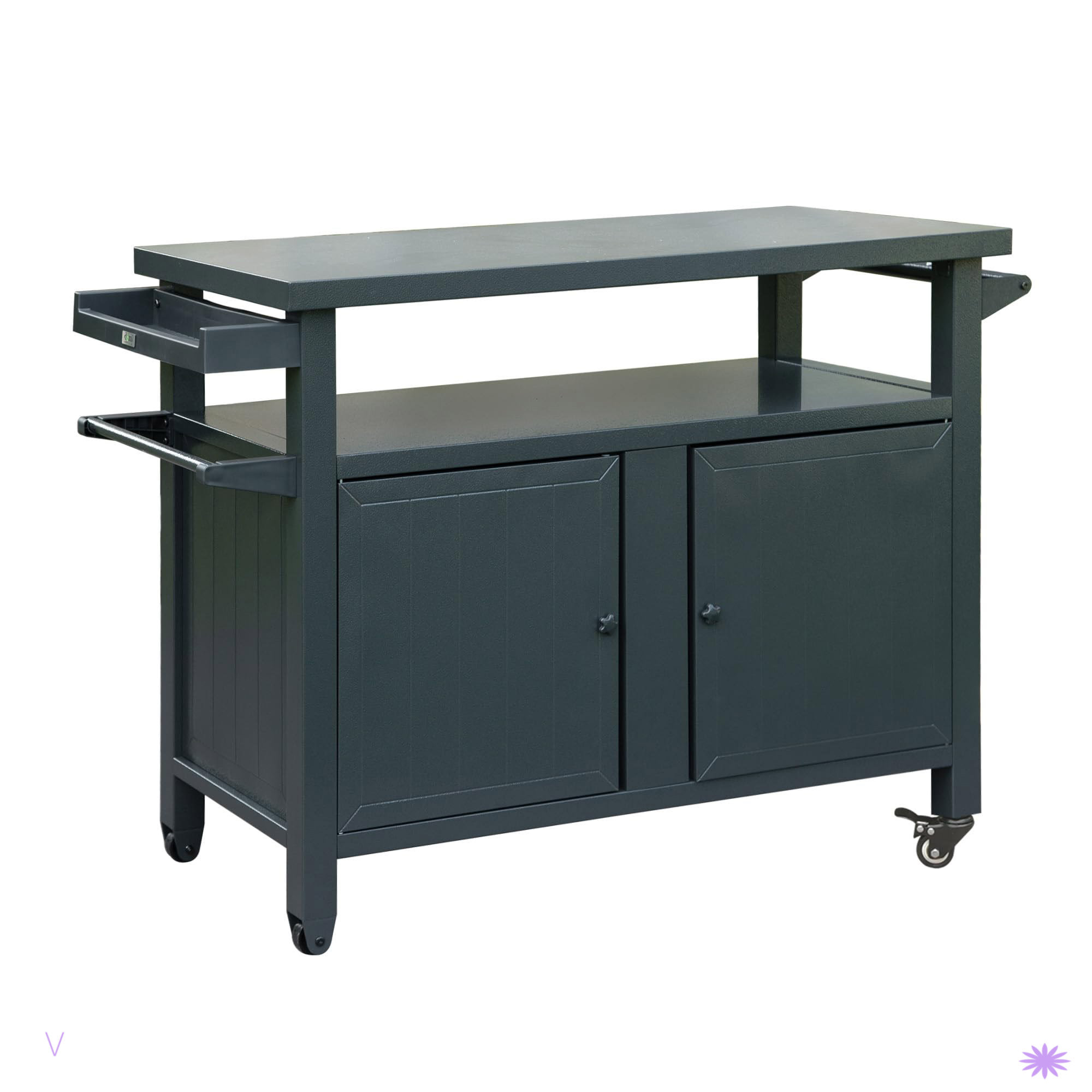 Winston Porter Grill Carts Outdoor Storage Cabinet With Wheels | Wayfair