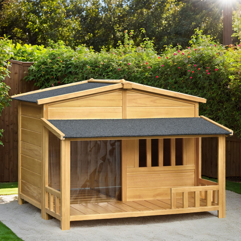 Tucker Murphy Pet™ Wooden Dog House Outdoor & Indoor Dog Crate, Pet ...