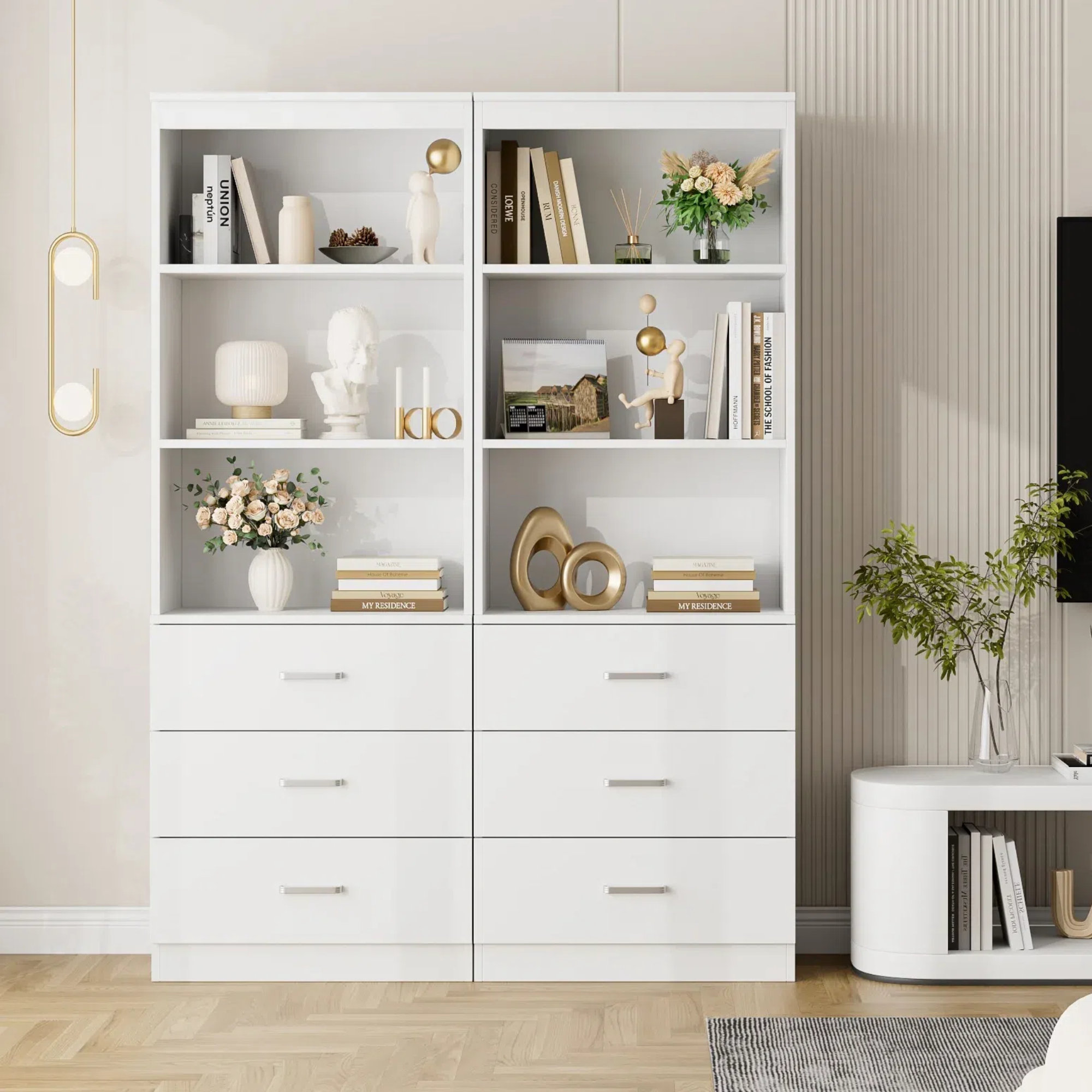 Red Barrel Studio® Tall Bookcase , Storage and Display Bookshelves for ...