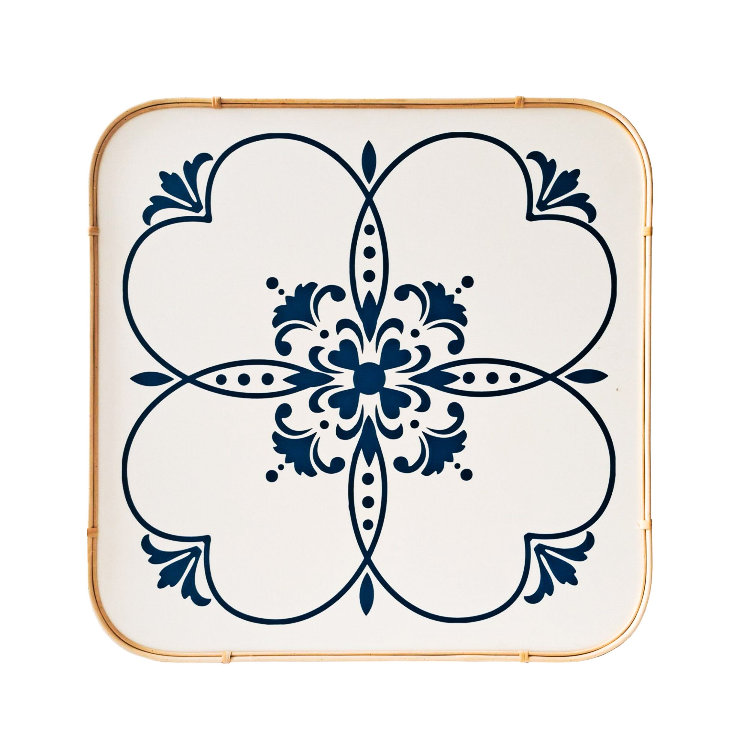 Winston Porter VIP Wood 23.62 in. White Floral Tile Wall Decor | Wayfair