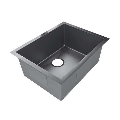 Sinber 23" x 18" Undermount Single Bowl Kitchen Sink with 18 Gauge 304 ...