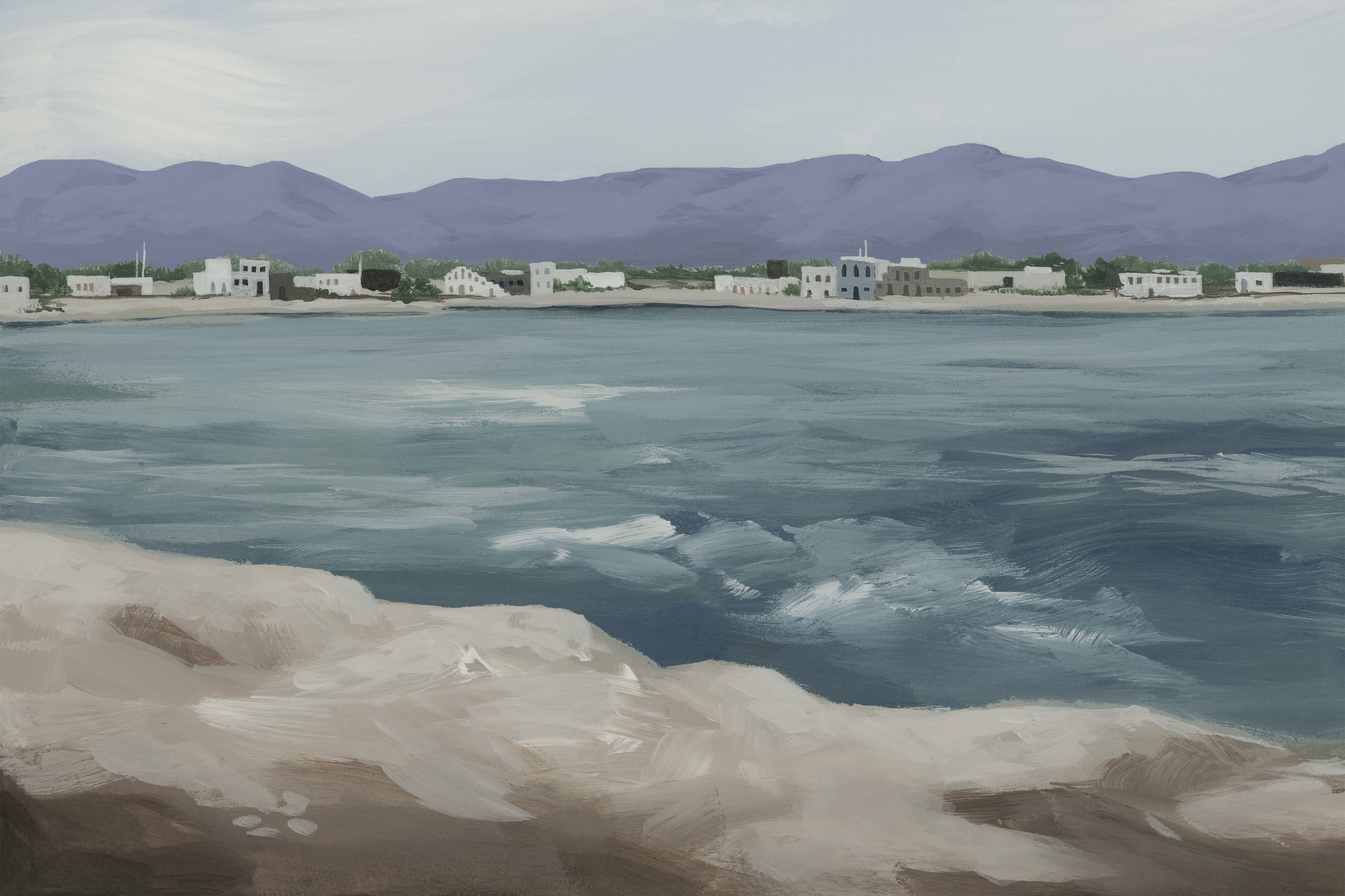 Highland Dunes Ahisha Periwinkle Cove I On Canvas by Grace Popp Print ...