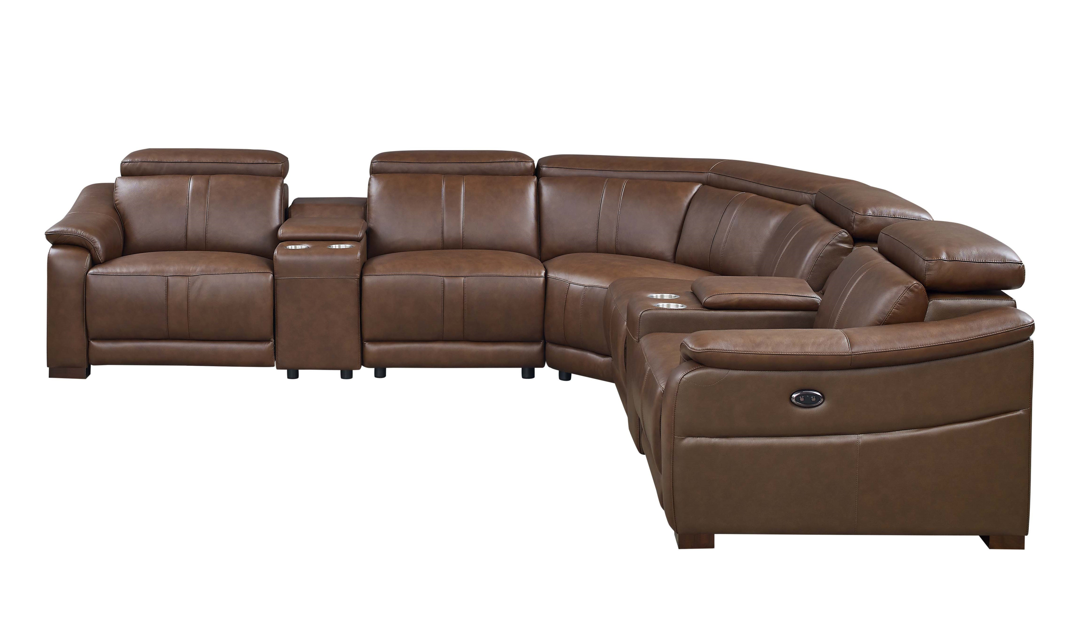 Hokku Designs Carlisle Leather Recliner Theater Set | Wayfair
