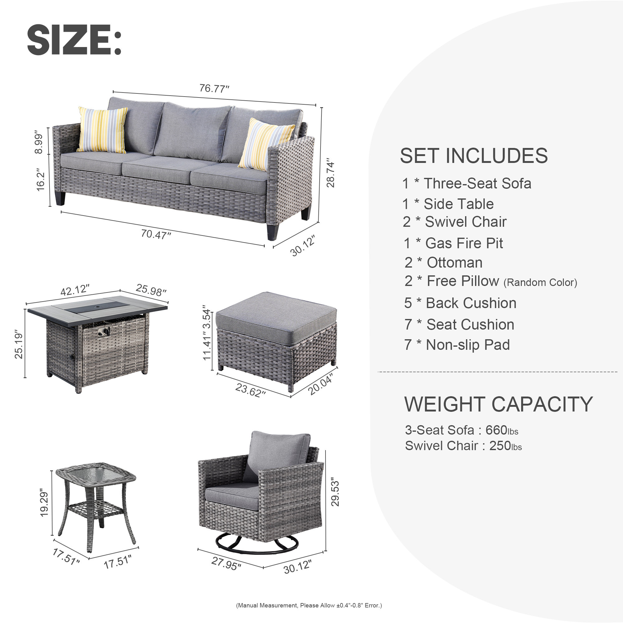 Latitude Run® Wirt 7 Piece Sofa Seating Group | Wayfair
