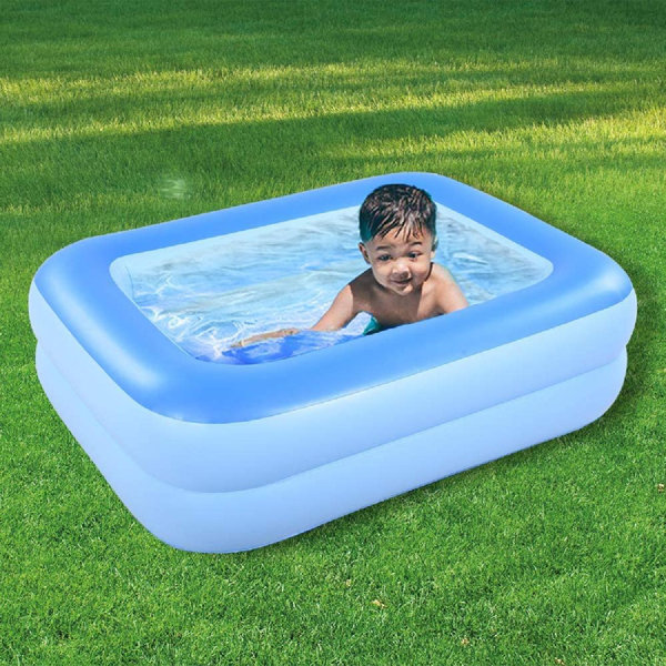 GoodDogHousehold Inflatable Kiddie Pool, 45" Blue Kids Swimming Pool ...