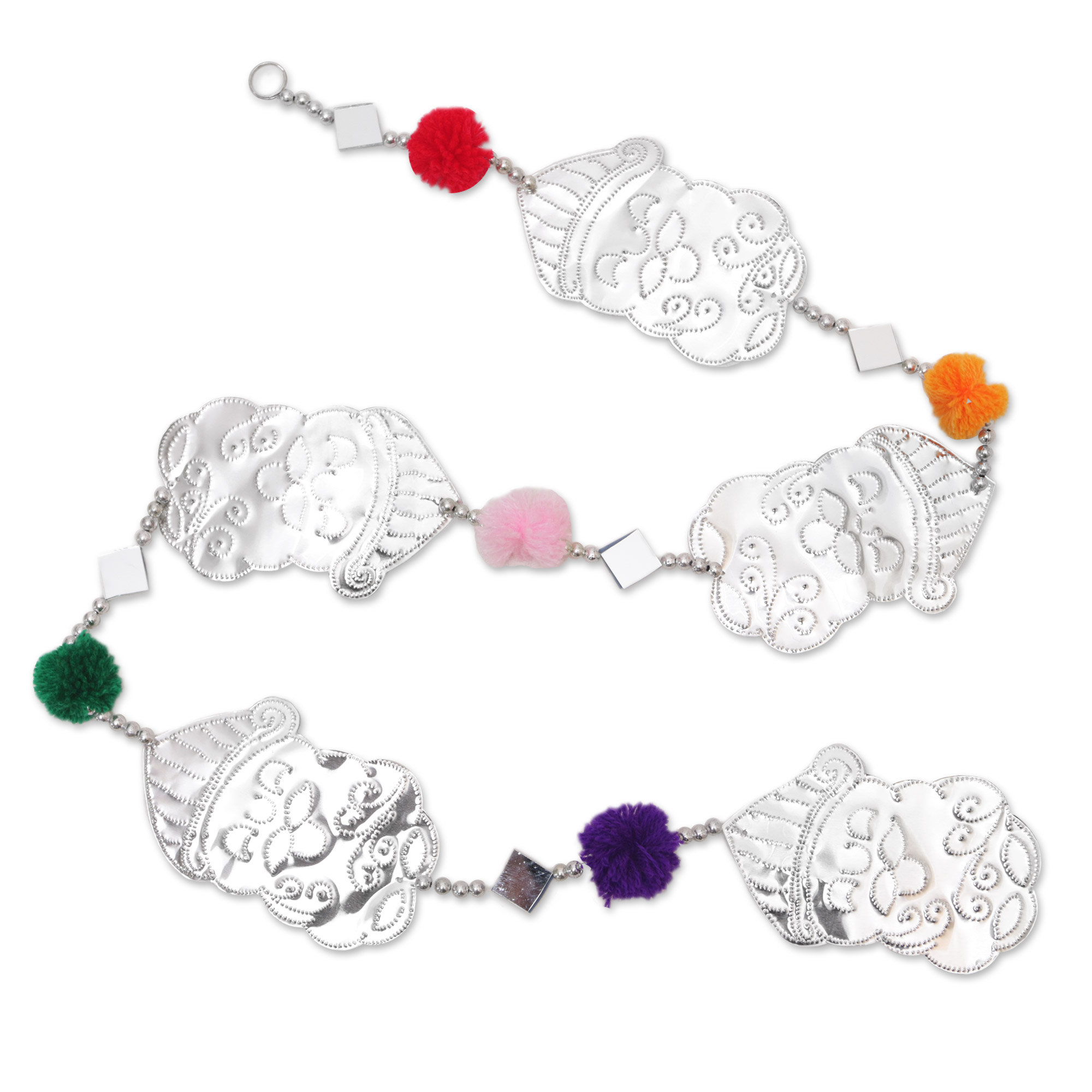 The Holiday Aisle® 4' Multi-Coloured Pom Pom Novelty Garland - Wayfair ...