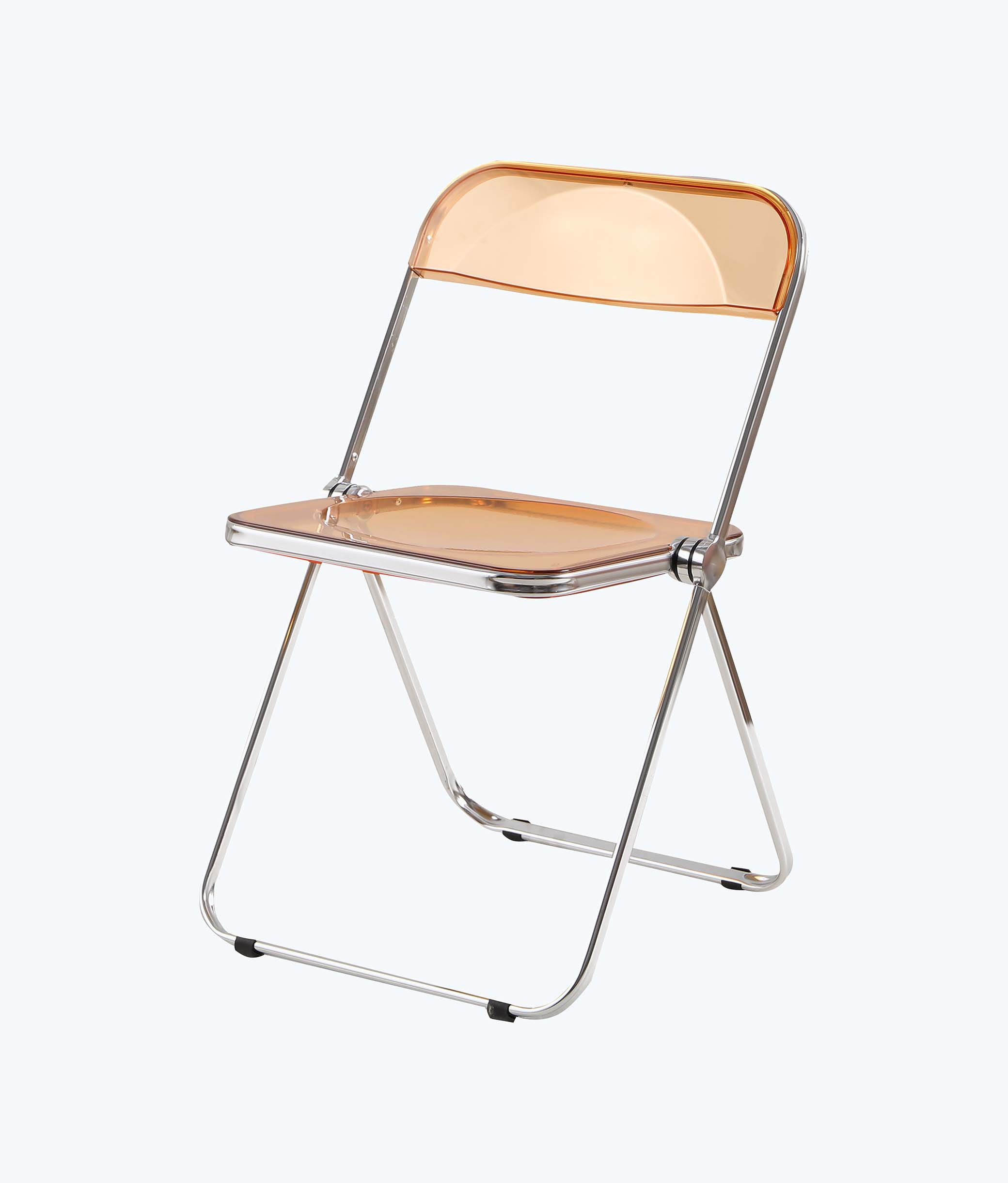 Inbox Zero Folding Chair Transparent Chairs-Ghost Stackable Crystal ...