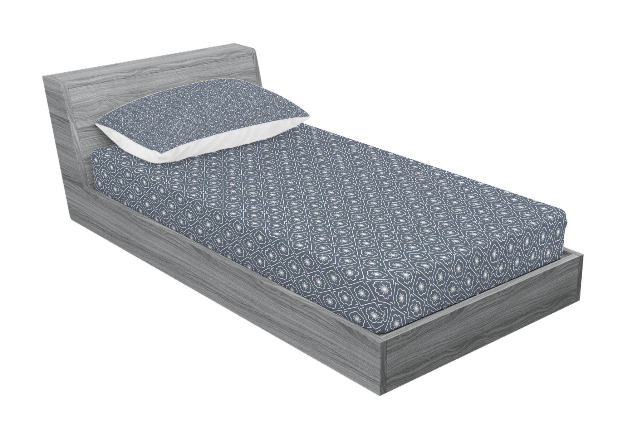 Ambesonne Checked Like Diagonal Floral Sheet Set | Wayfair
