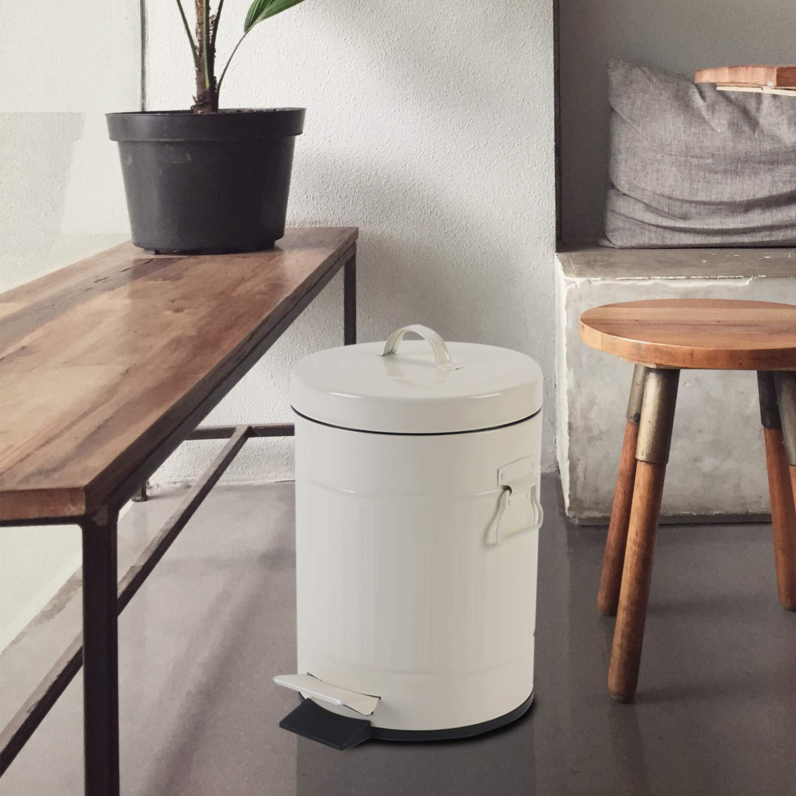 PSA LABORATORY FURNITURE LLC Bathroom Trash Can With Lid, Small Waste ...