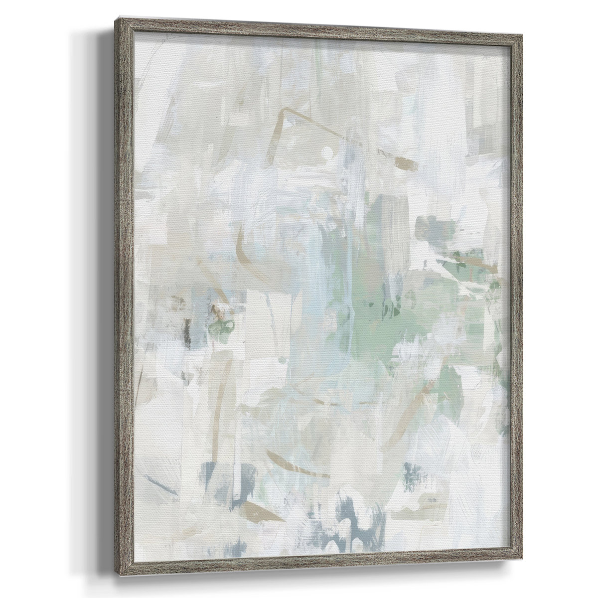 Wrought Studio™ Impasto Poem II Framed Print - Solid Wood | Wayfair