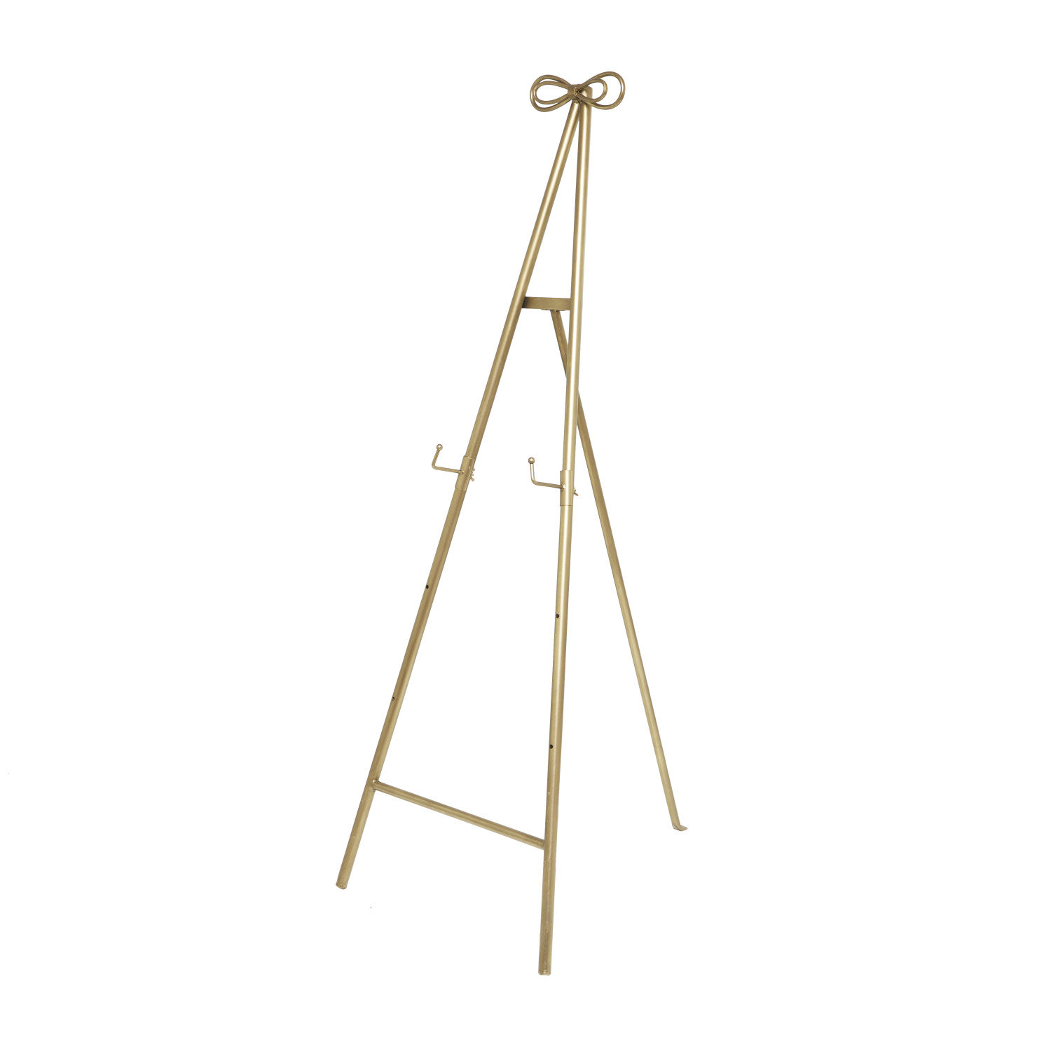 Cole & Grey Metal Adjustable 3 Tier Display Gold Easel with Bow Top ...