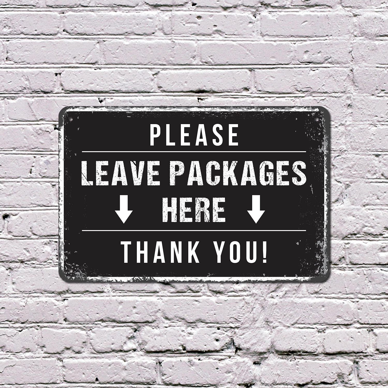 SignMission Please Leave Packages Here 13 Inch x 20 Inch Plastic Sign ...