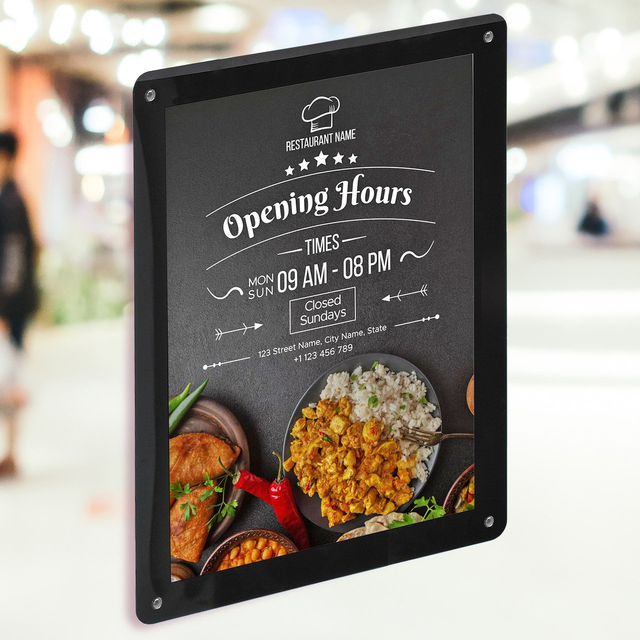 Azar Displays Black Window Sign Holder Frame with Suction Cups | Wayfair