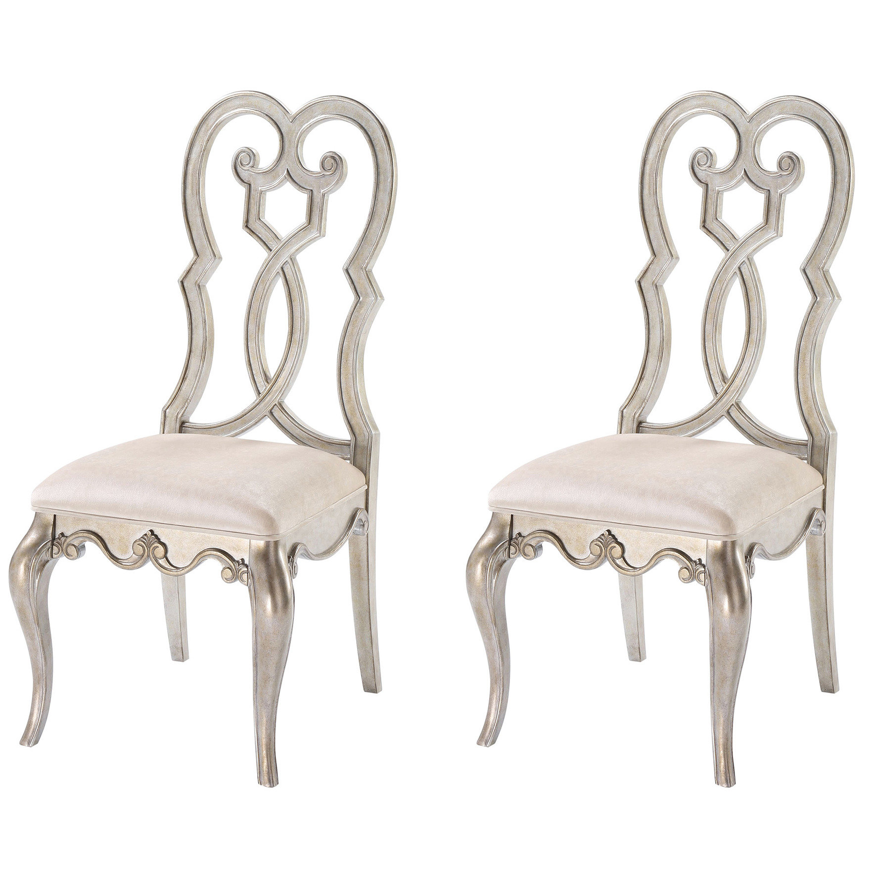Rosdorf Park And Side Chairs (pair), Elegant Queen Back, Foam Seat ...