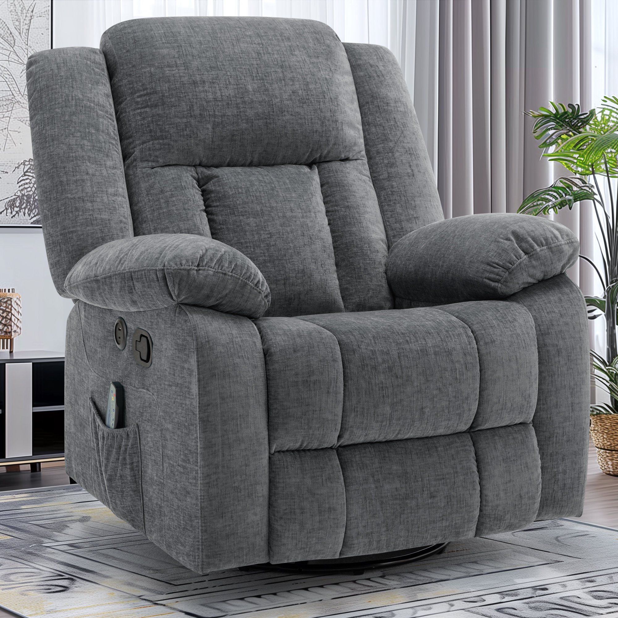 Latitude Run® Recliner Chair, Rocker Recliner Chair For Adults, 360 ...