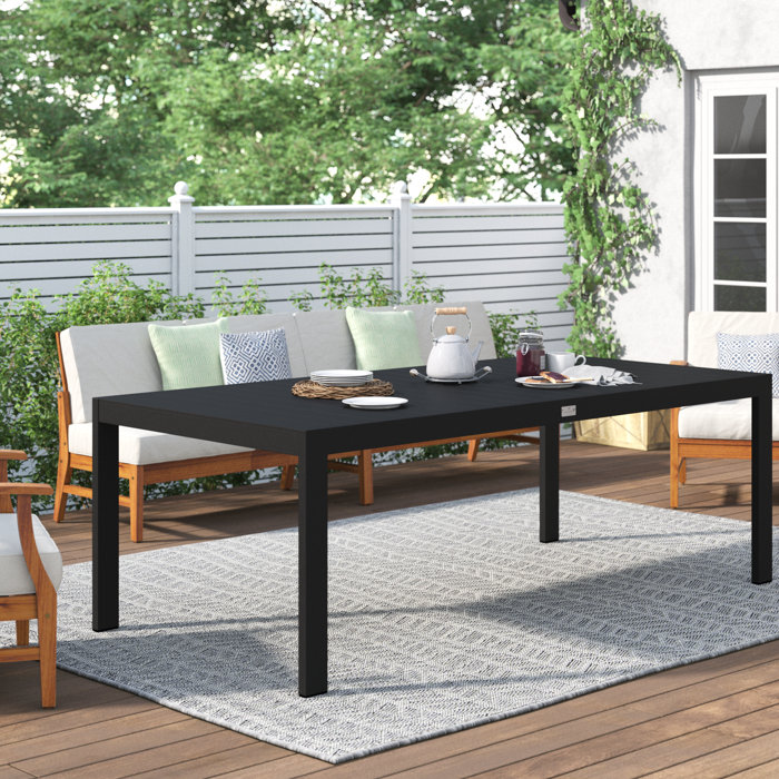 Wade Logan® Braxdyn Rectangular Metal Outdoor Dining Table | Wayfair