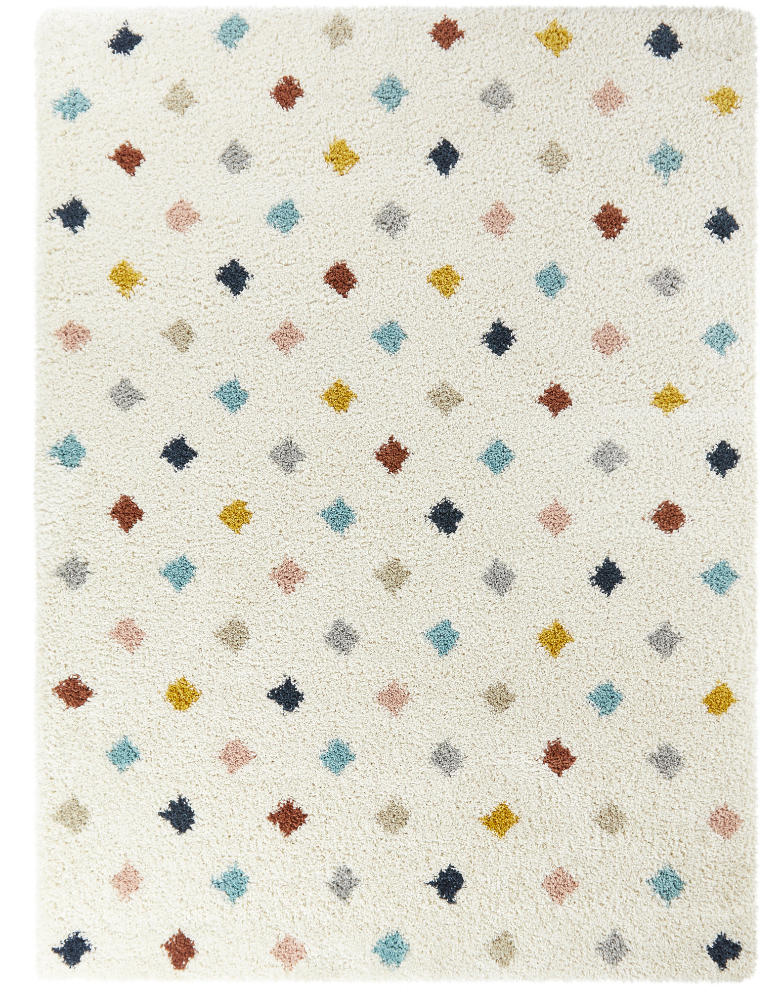 Bartucca Diamond Rainbow Colored Shag Area Rug & Reviews | AllModern