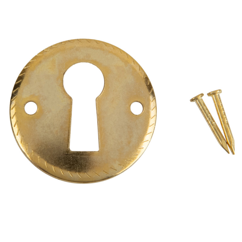 UNIQANTIQ HARDWARE SUPPLY Traditional Round Brass Keyhole Cover | Wayfair