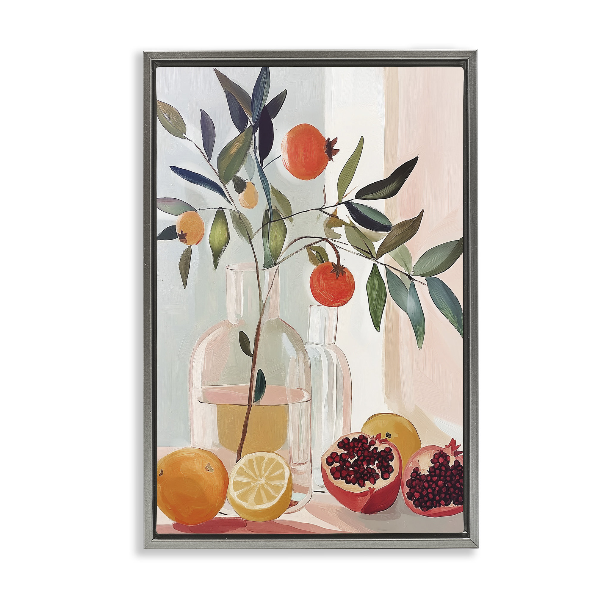 Winston Porter Bright Summer Fruits Still Life Black Framed Floater ...