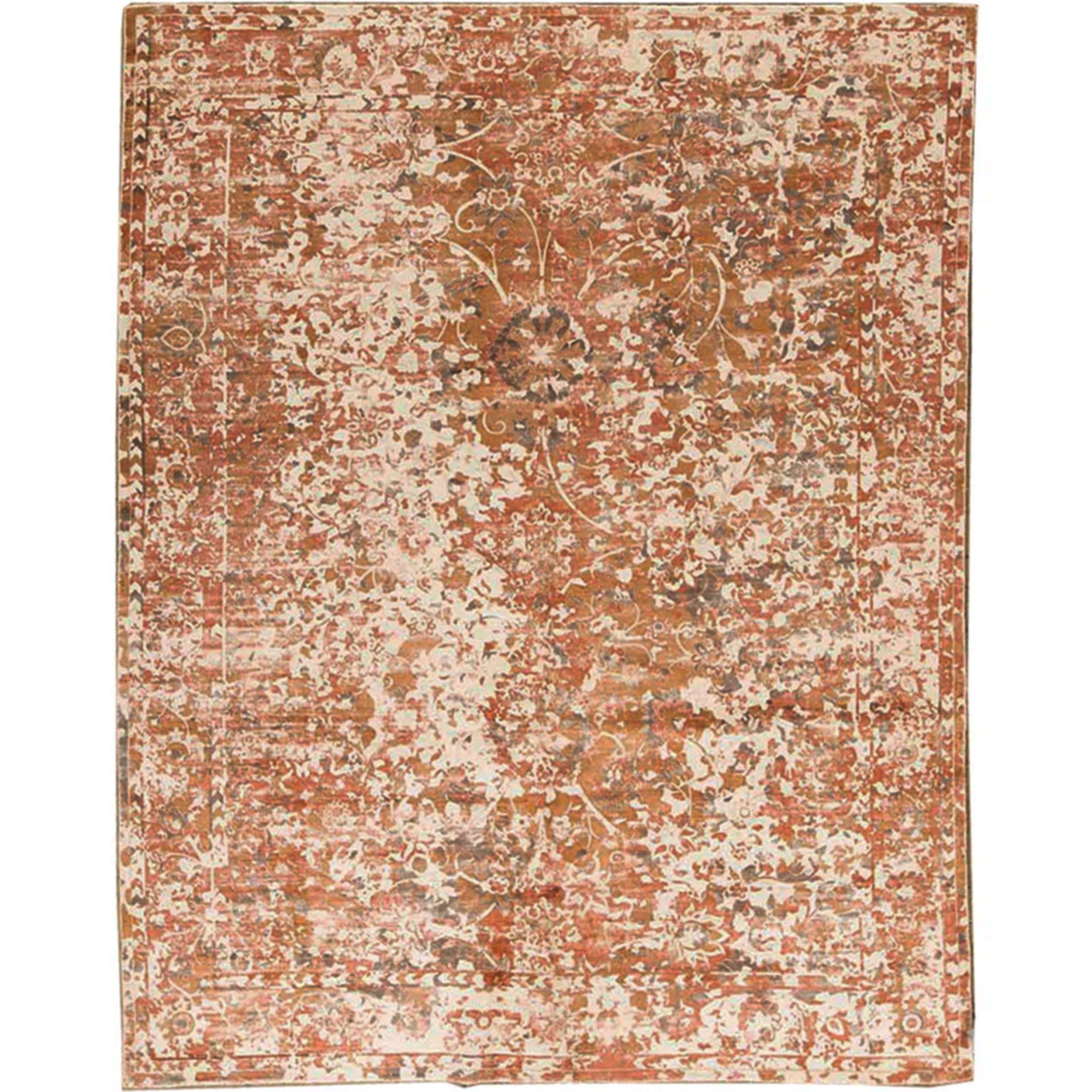 Bokara Rug Co., Inc. High-Quality Hand-Knotted Rust/Light Gray Area Rug ...
