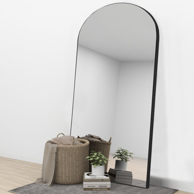 17 Stories Finka Wood Flat Mirror & Reviews | Wayfair