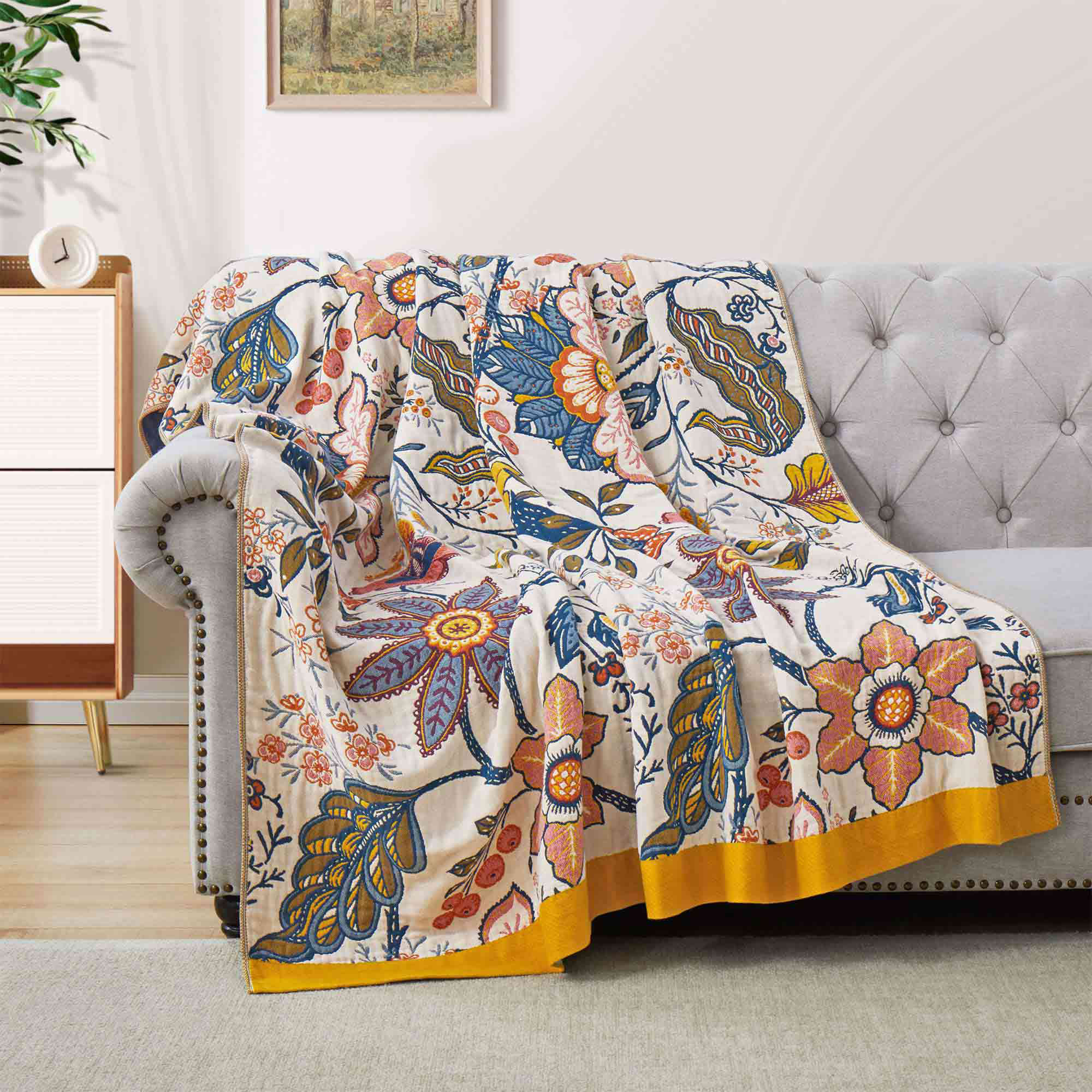 Peace Nest Throw Blanket 100% Cotton Boho & Reviews | Wayfair