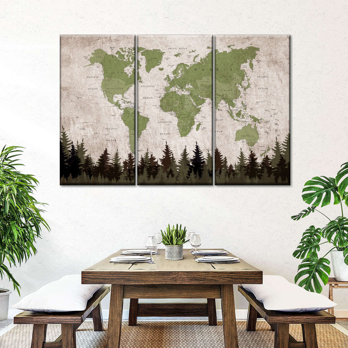 Trinx Educational World Maps Geographic World Map VIII Multi Piece ...