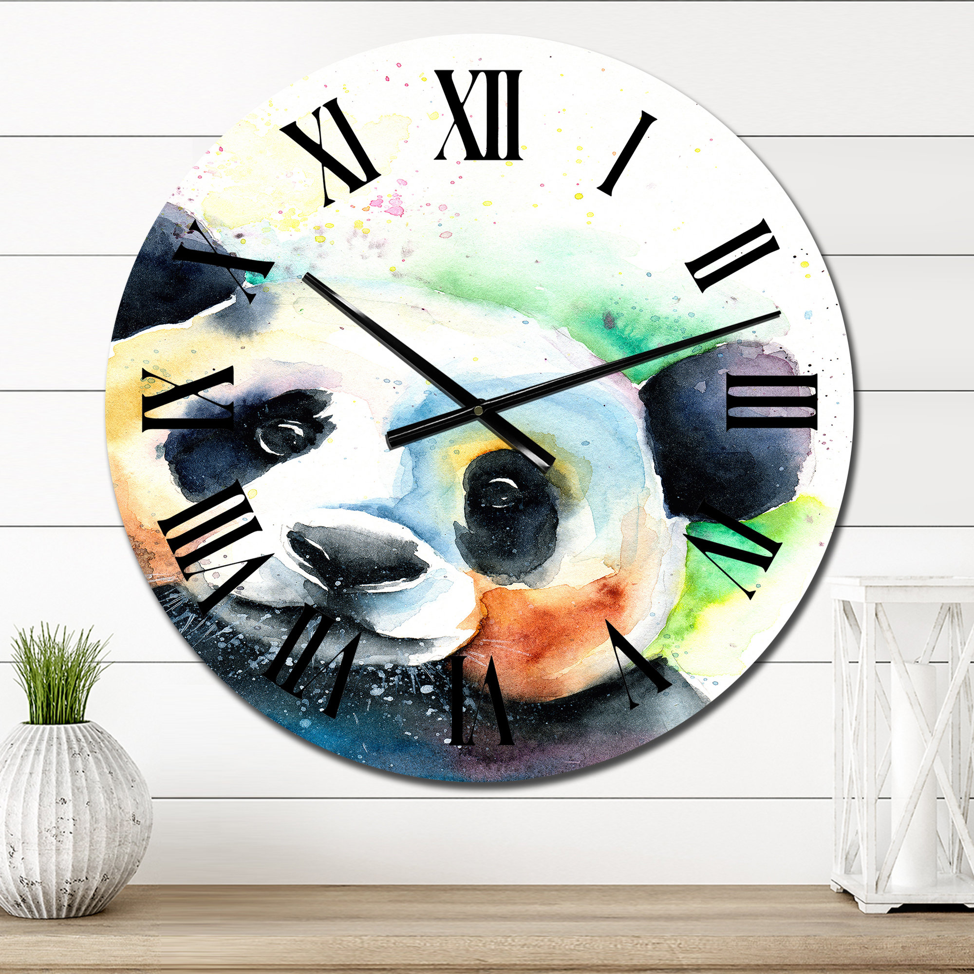 East Urban Home Funny Panda Bear with Black and White - Children's Art ...
