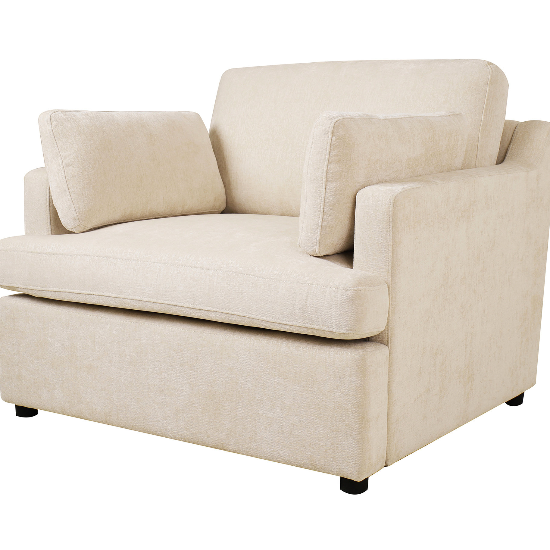 Mercer41 Elegant Chair With Spacious Seat, Angled Arm Supports, And ...