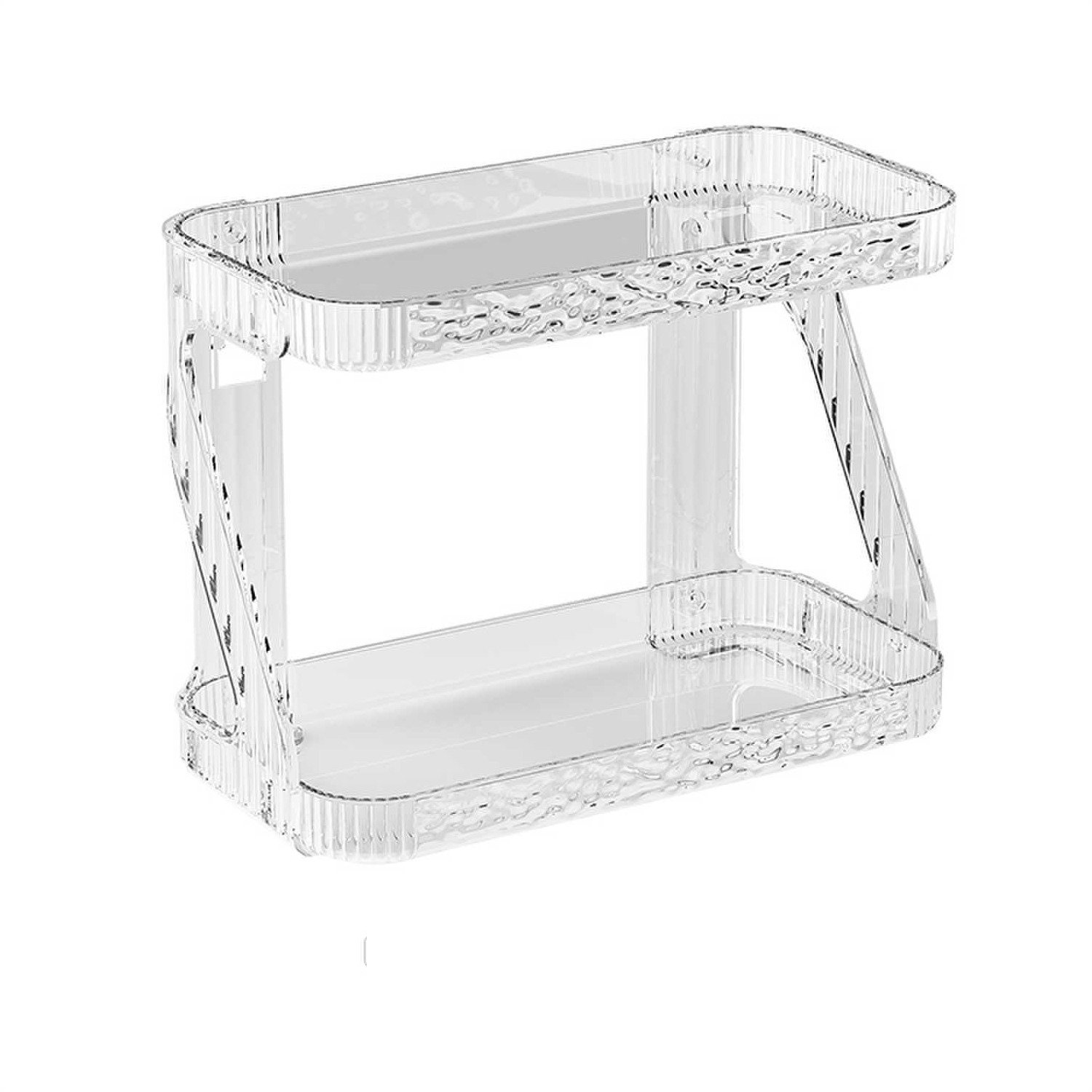 Rebrilliant Double-Layer Rack Transparent For Home Punch-Free | Wayfair