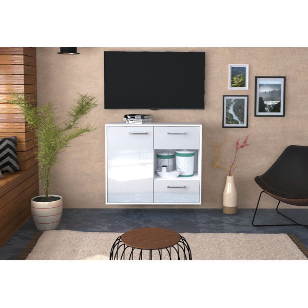 Brayden Studio Bartmann sideboard, color: walnut/anthracite, flying ...