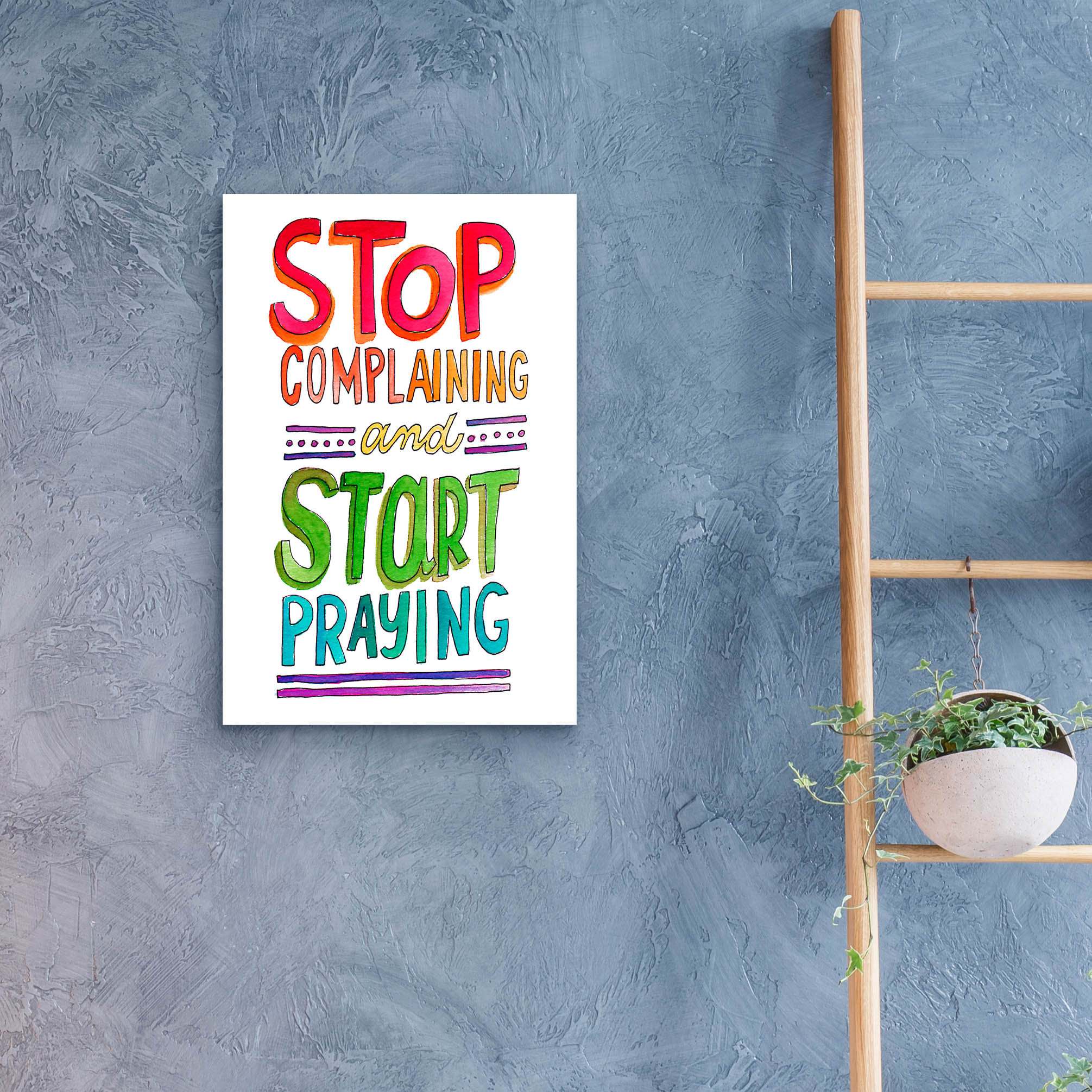 Trinx 'Stop Complaining' by Elizabeth Caldwell Acrylic Glass Wall Art ...