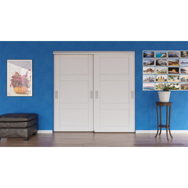 Villar Home Designs Heavy Duty Sliding Bypass Door Hardware KIT Set 72 ...