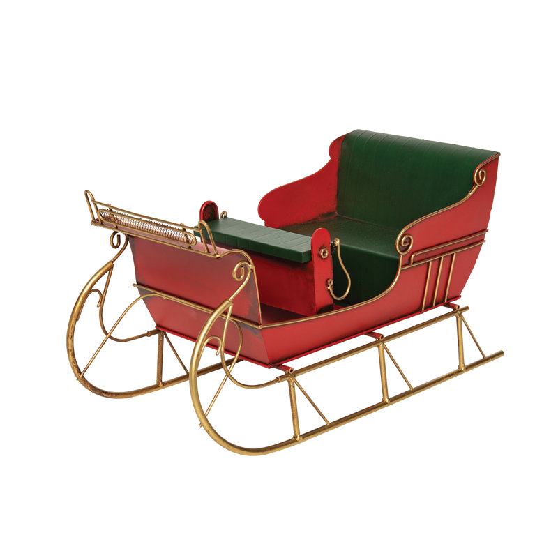 The Holiday Aisle® Red Sleigh W/gifts Figurine & Reviews | Wayfair