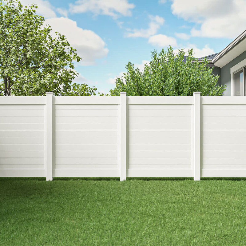 Barrette Outdoor Living Horizontal Fence 5 in. x 5 in. x 108 in. White ...