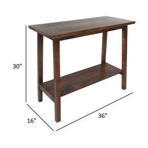 Millwood Pines Deantay 36 Inch Console Table, 1 Bottom Shelf, Walnut ...